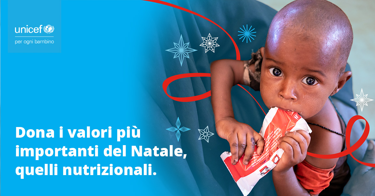 Dona i valori più importanti del natale, quelli nutrizionali